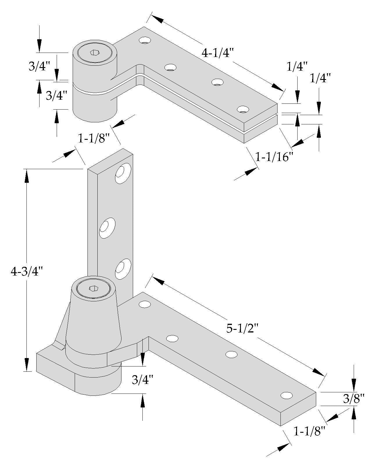 ABH 0195 3/4" Offset Pivot Set – Barzel Lock