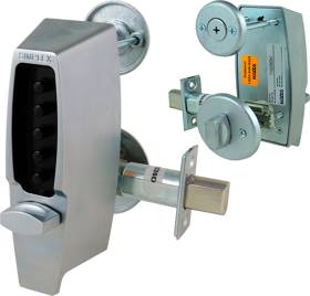 Kaba Simplex 7108 Pushbutton Lock Shabbos Lock 2-3/8" Backset – Barzel Lock