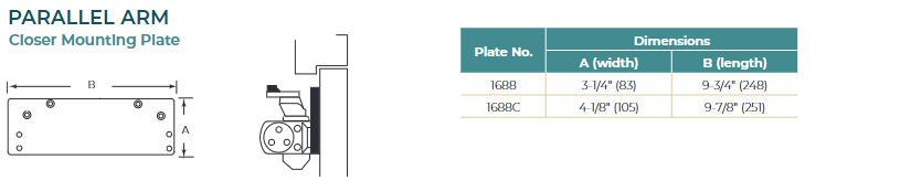 Norton 1601 Drop Plate 1687, 1688, 1688C – Barzel Lock