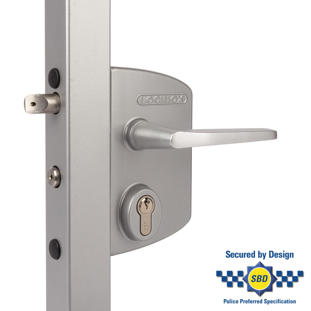 Locinox LPKQU2 - Surface mounted anti-panic gate lock with Aluminum ha ...
